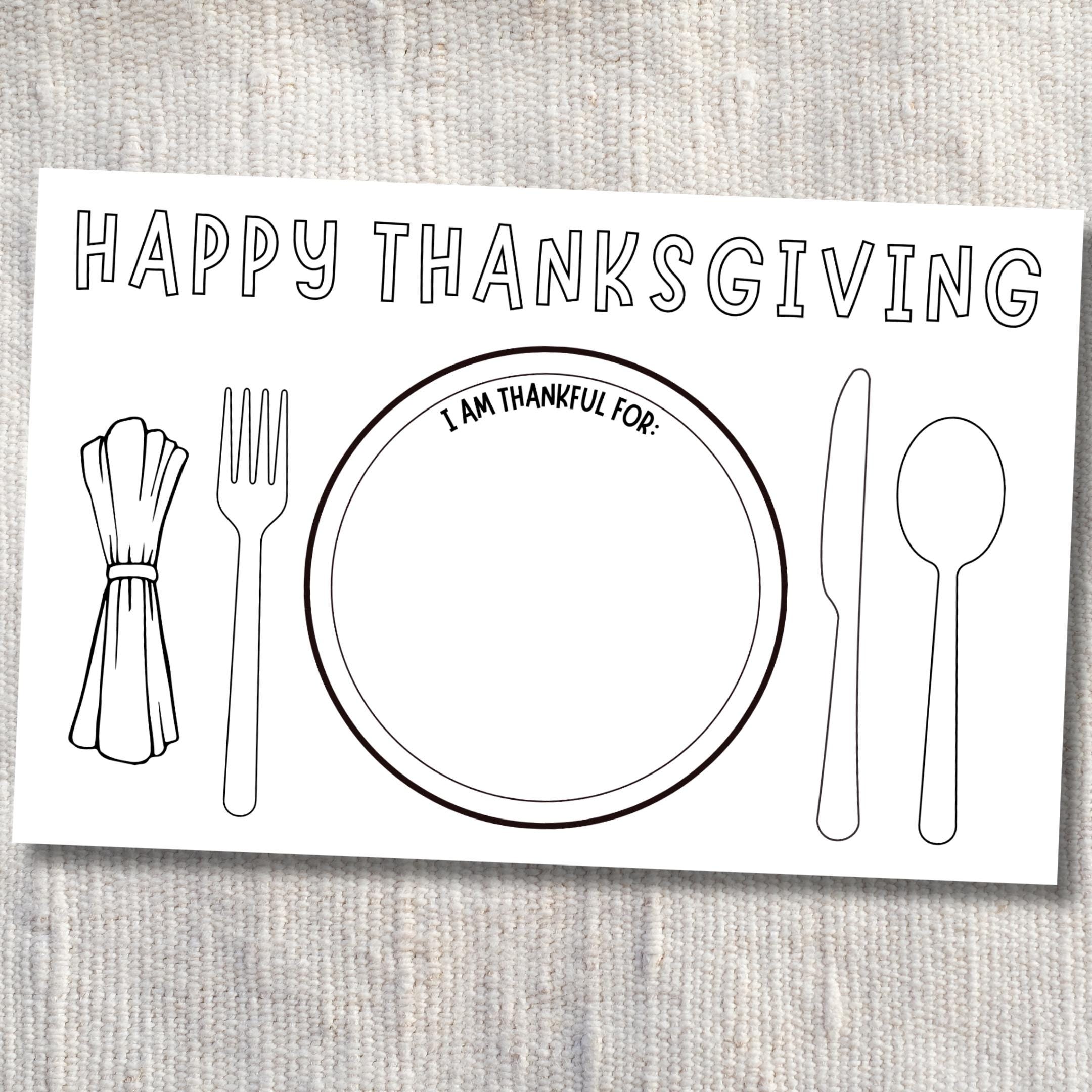 Thanksgiving Placemat Craft, Thankful Activity, Thanksgiving Craft for ...