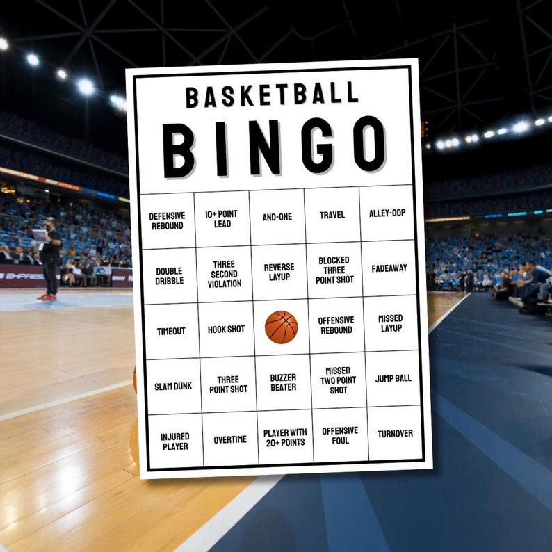 Basketball Bingo, 30 Unique Printable Basketball Bingo Cards ...