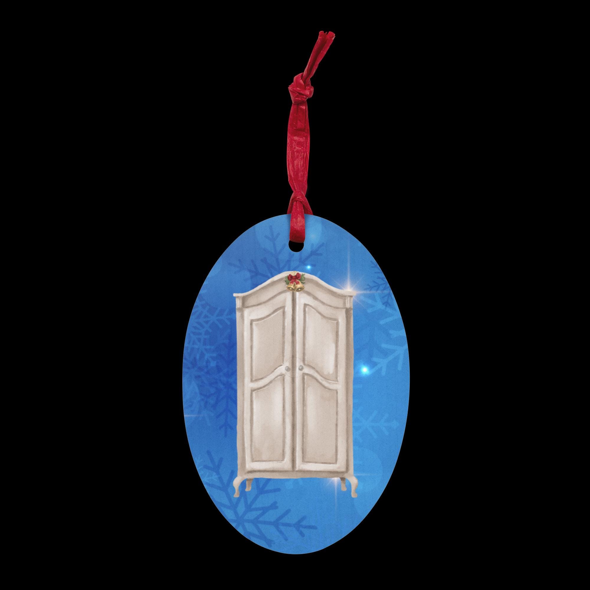 Narnia Ornament, Wood, the Lion, the Witch, and the Wardrobe Ornament ...