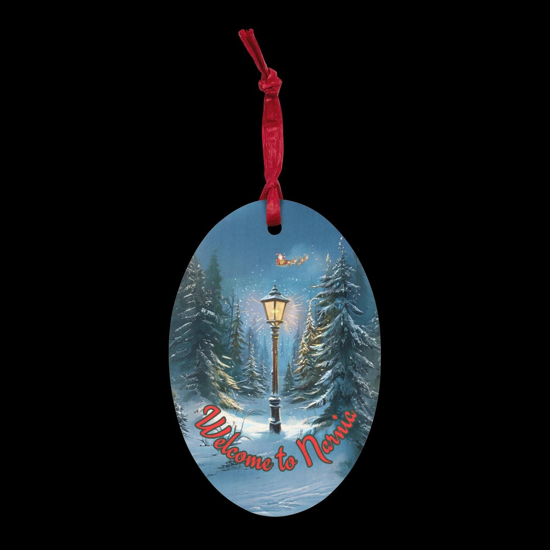 Narnia Ornament, Wood, the Lion, the Witch, and the Wardrobe Ornament ...