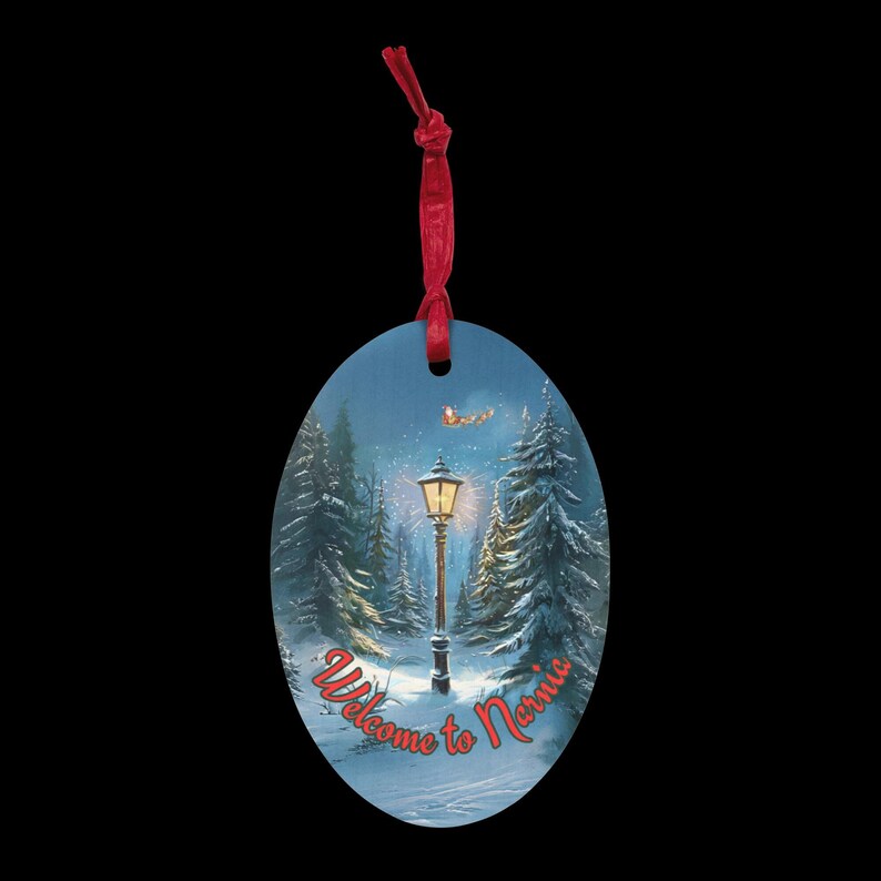 Narnia Ornament, Wood, the Lion, the Witch, and the Wardrobe Ornament ...