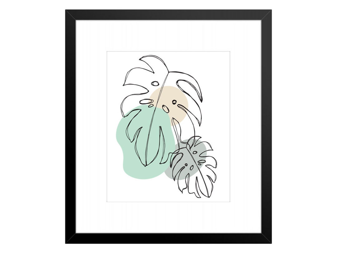 Monstera Leaves - Downloadable Art Print - Digital Download - Etsy