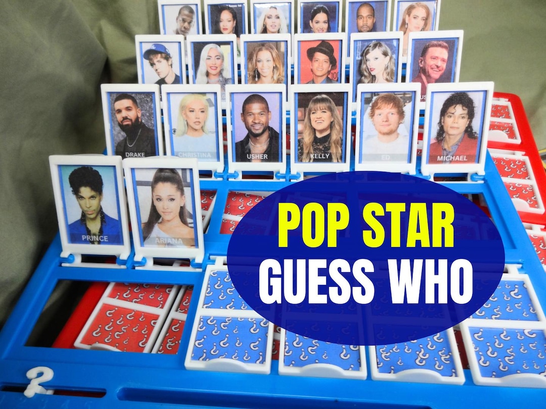 POP STARS ~ Guess Who Board Game ~ Custom Made! (game Version #1191) - Etsy