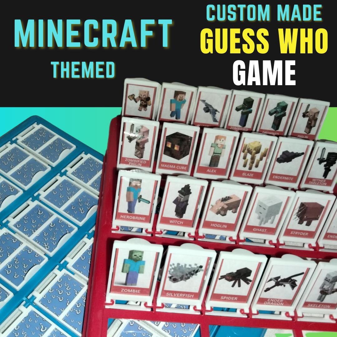 Minecraft (themed) Guess Who Board Game (custom Made) - Etsy