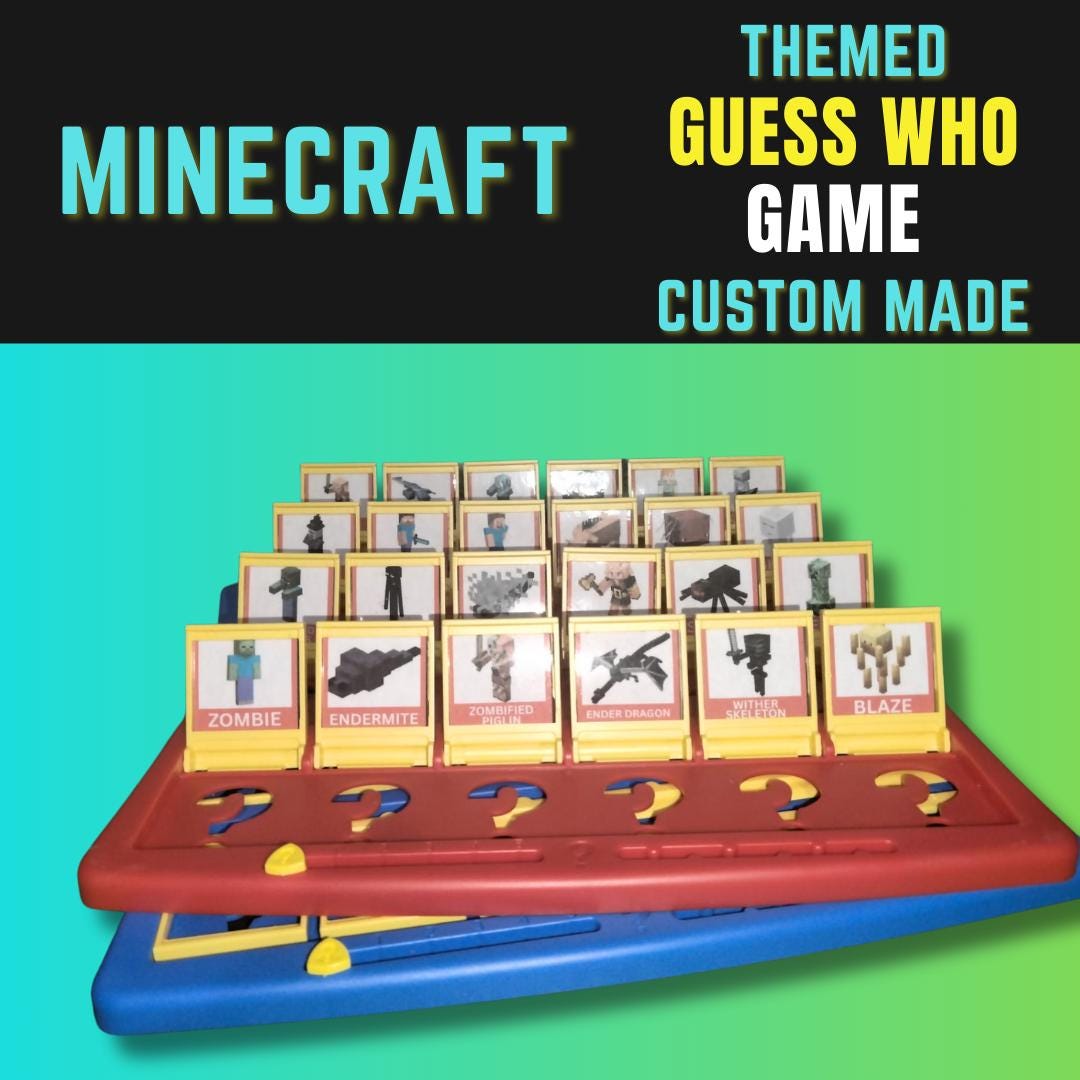 Minecraft (themed) Guess Who Board Game (custom Made) - F1360 - Etsy