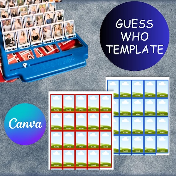 Guess Who Template - Etsy
