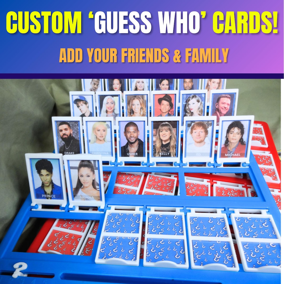 Custom Guess Who Character Cards (cards Only, No Game) - Fit Game #1191 ...