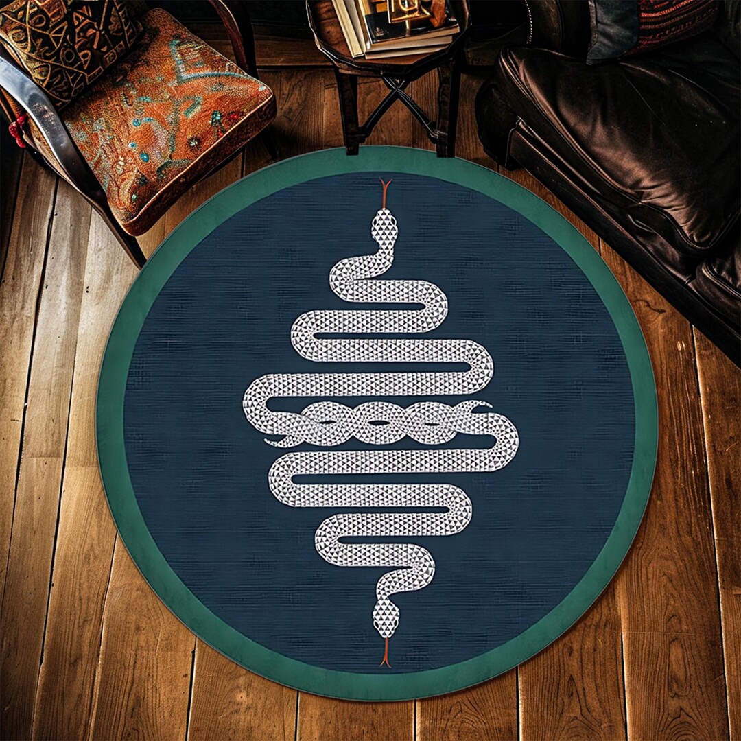 Snake Rug, Snake Round Rug, Animal Round Rug, Non Slip Rug, Area Rug ...