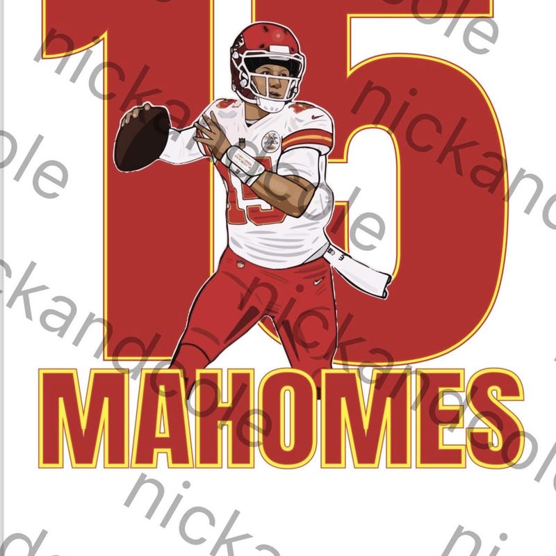 Patrick Mahomes Clipart - Etsy
