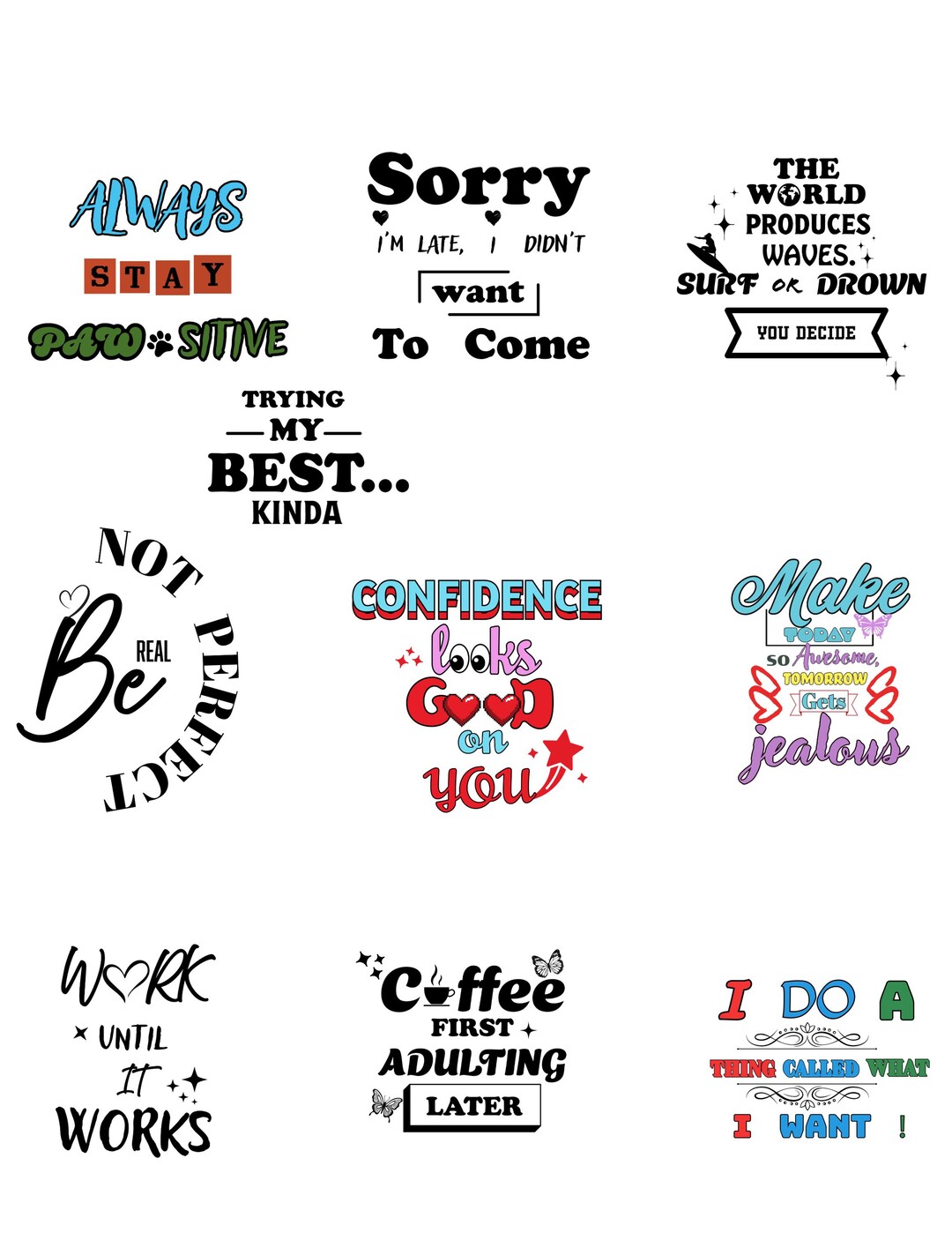 10 Inspirational and Motivational Quotes Digital Bundle Pack ...