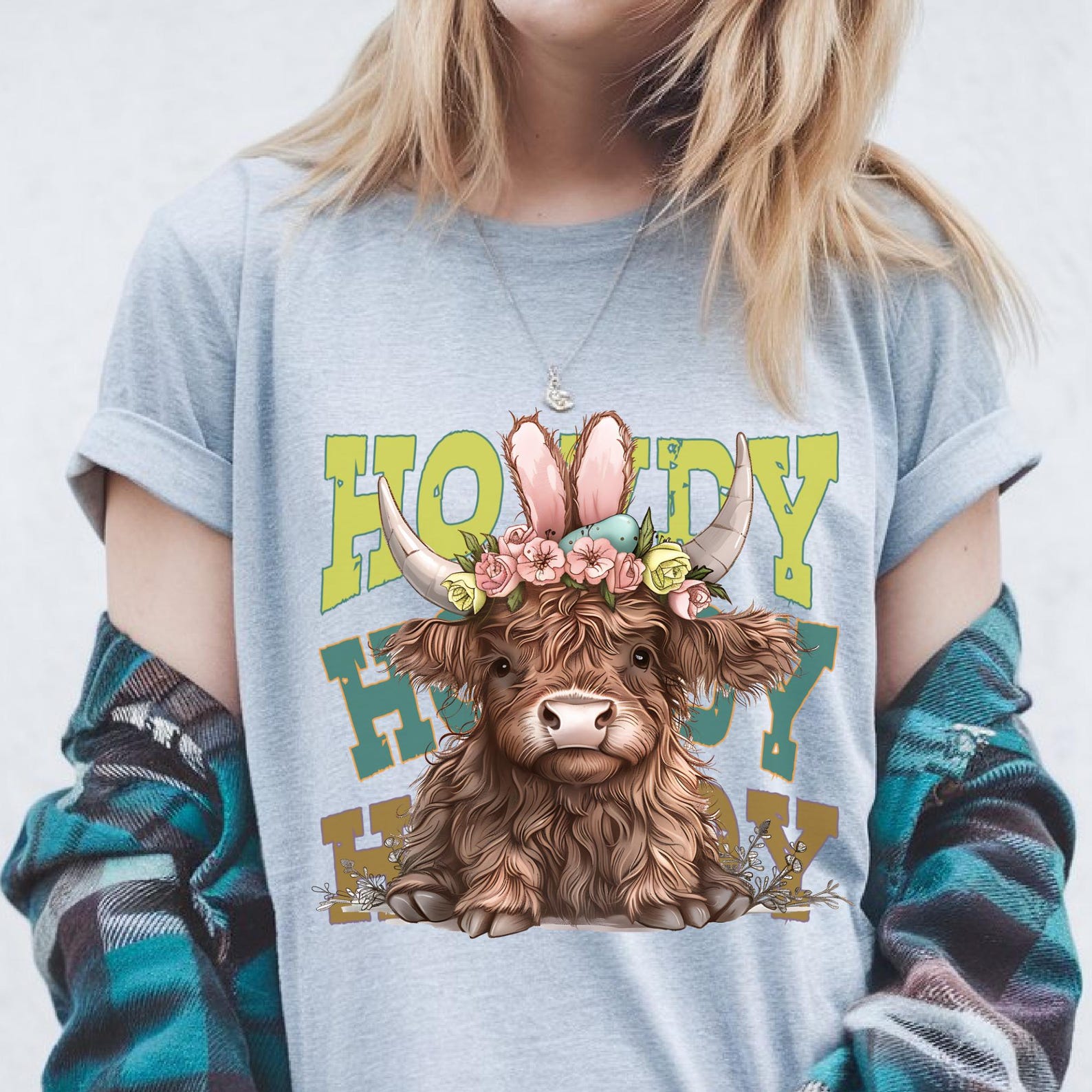 Easter Day Highland Cow PNG, Cute Cow Easter Png, Highland Cow Easter ...