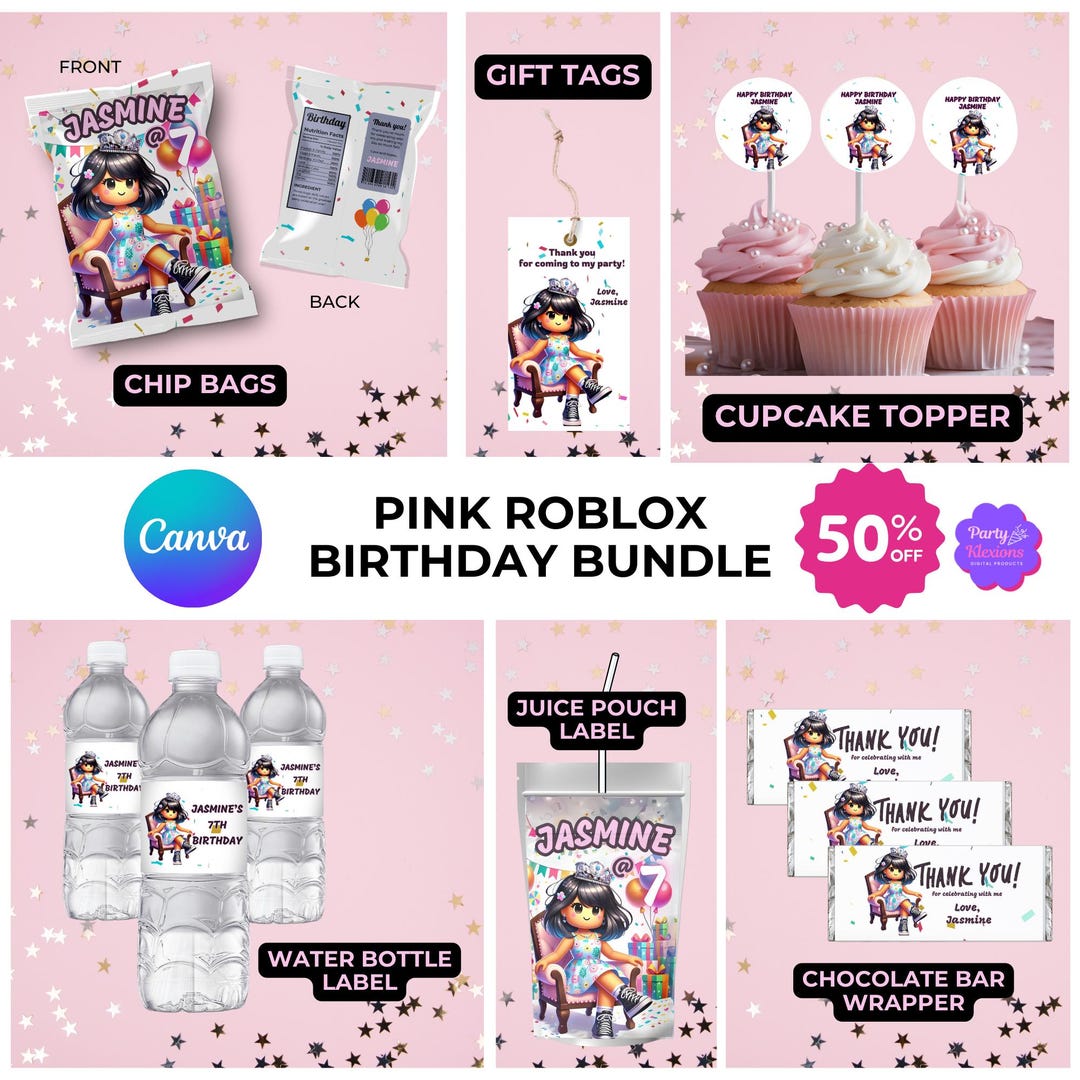 Roblox Birthday Party, Kids Birthday Party Favors. Roblox Party Favors ...