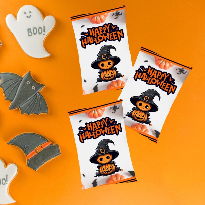 Halloween Chip Bag Template, Trick or Treat Bag, Trick or Treat Chip ...