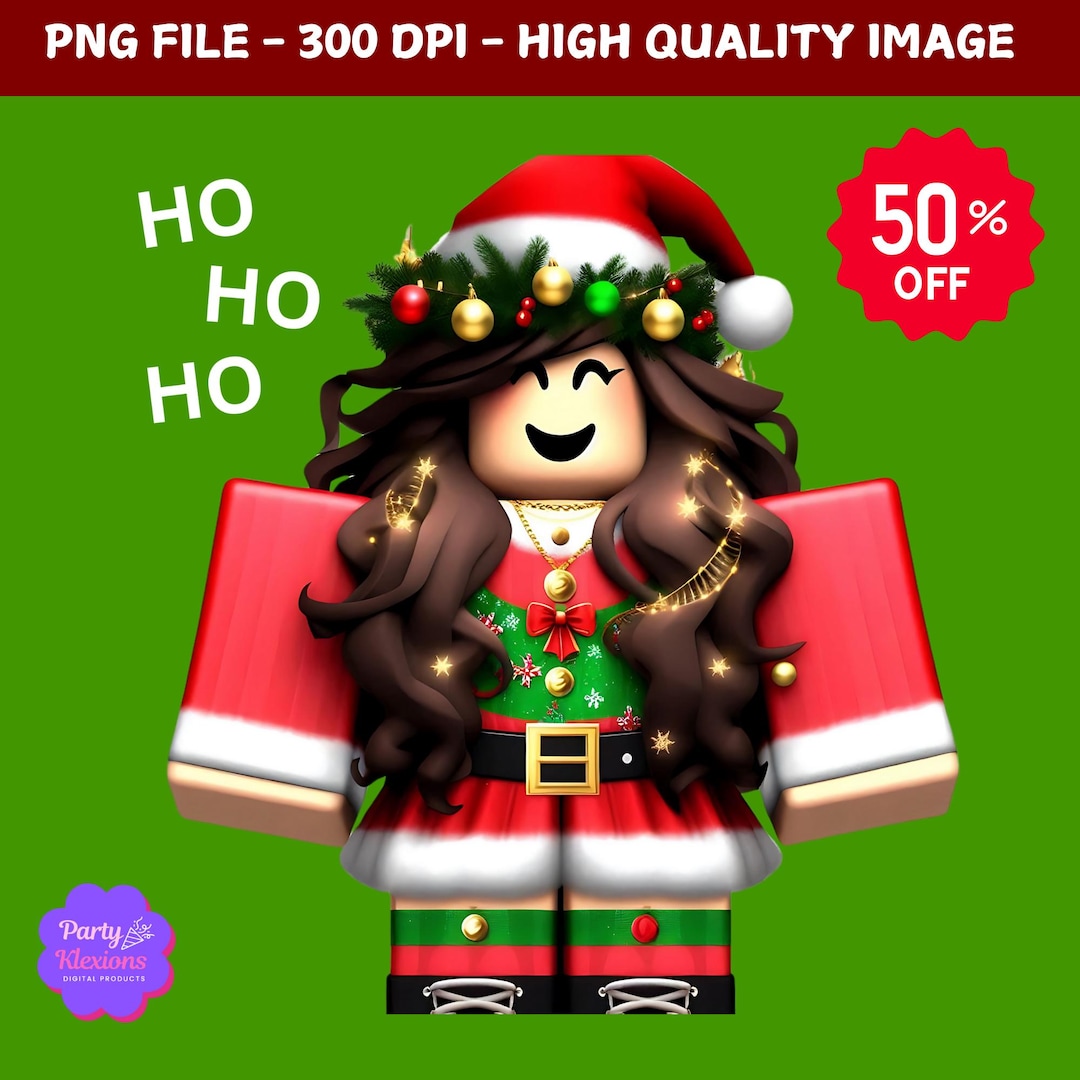 Christmas Girl Roblox Png, Merry Christmas Santa Girl Roblox, Roblox ...
