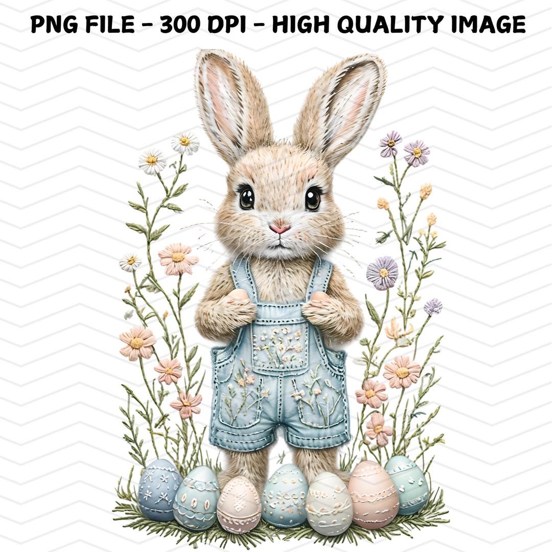 Spring Bunny Png, Spring Flowers Png, Easter Eggs Hunter, Happy Easter ...