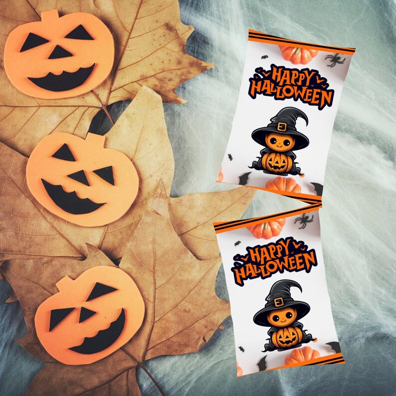 Halloween Chip Bag Template, Trick or Treat Bag, Trick or Treat Chip ...