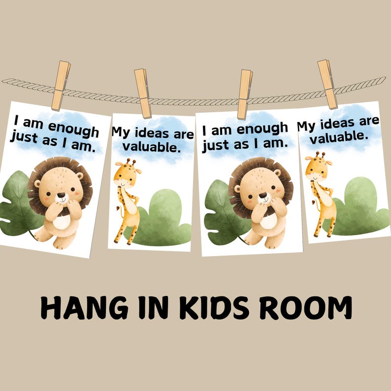 Printable Affirmation Cards for Kids: Positive Quotes (PDF) - Etsy
