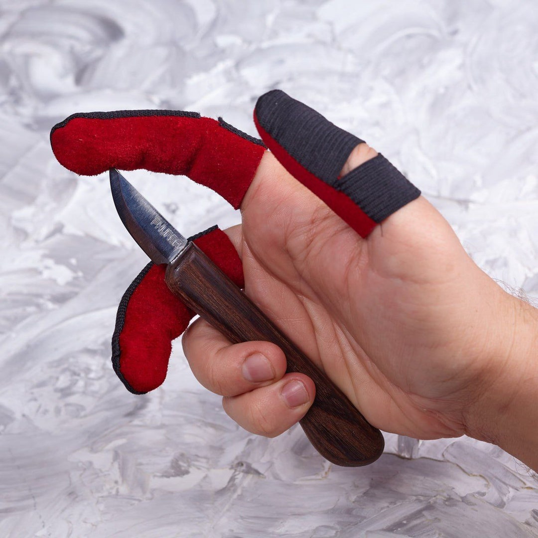 Ladies Red Leather Thumb and Finger Thimbles , Leather Thimbles ...