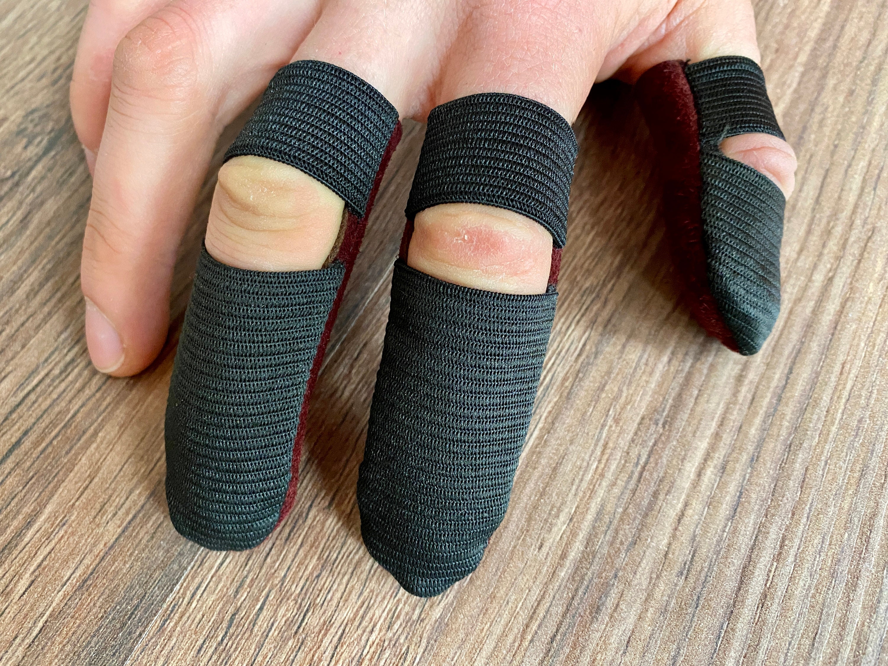 Cherry Suede Leather Finger Protectors: Wood Carving Thimbles, Men's ...