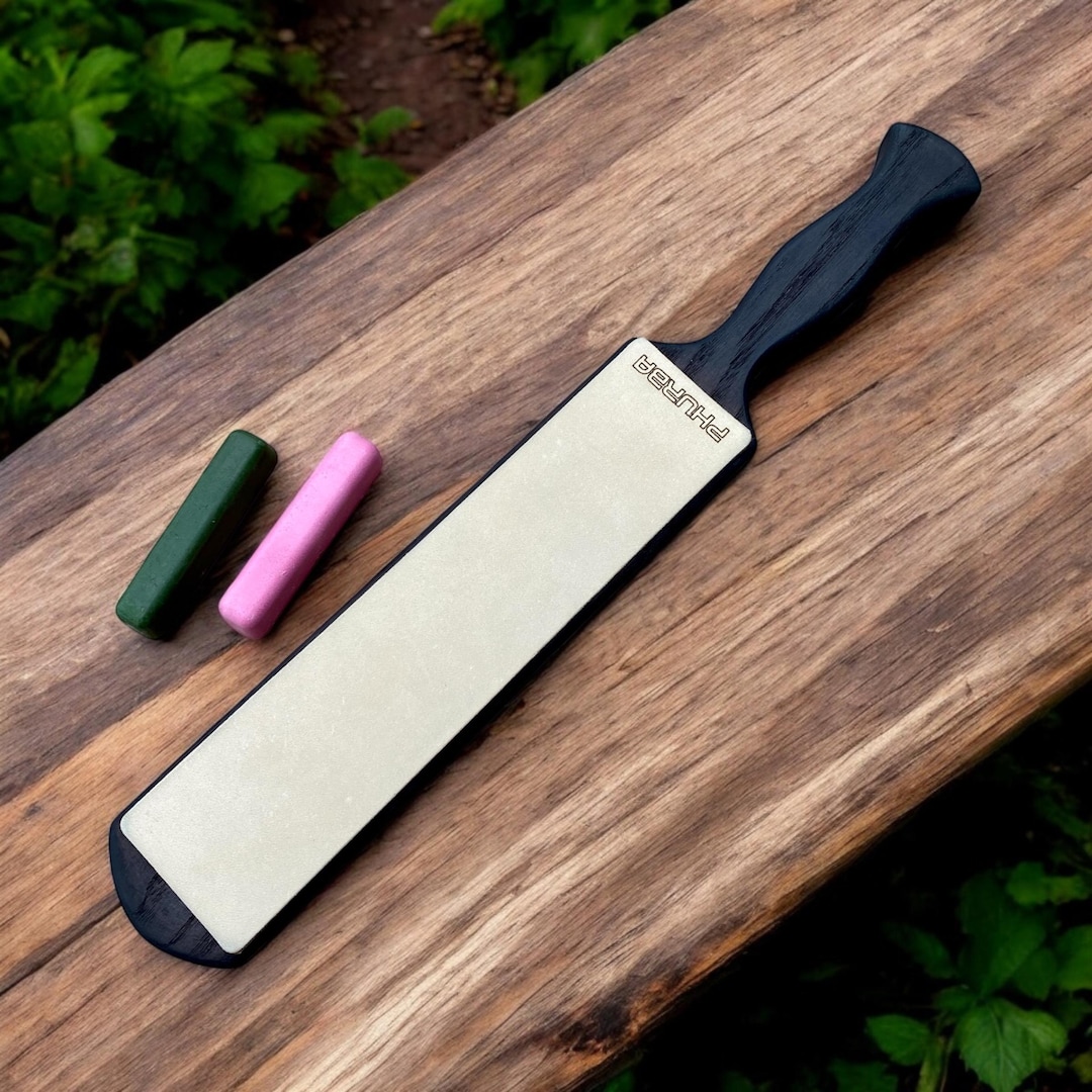 Whole Grain Leather Knife Strap With Paste, Knife Sharpener and Tool ...
