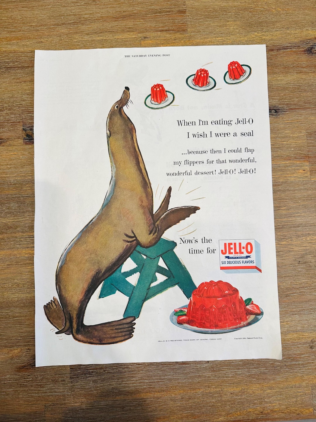 Vintage Jello Magazine Ad POST Magazine 1954 - Etsy