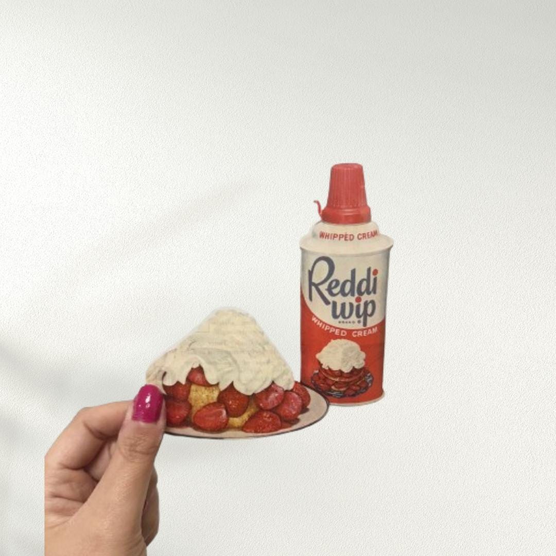 Vintage Reddi Wip Laminated Cutout Scrapbooking & Crafts - Etsy