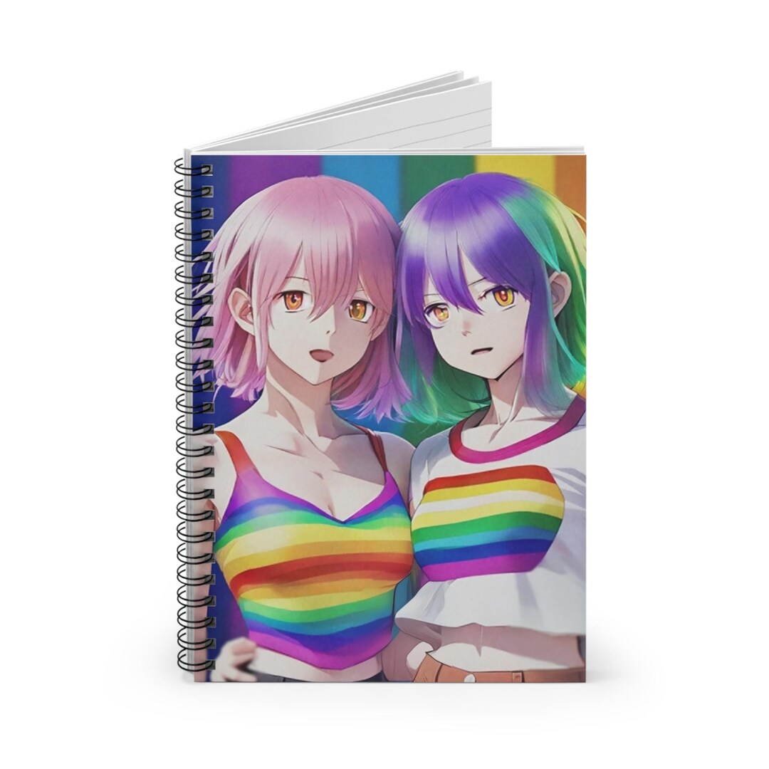 Gay Anime Girls 6" X 8" Notebook Spiral Bound - Ruled Line 118 Pages - Etsy