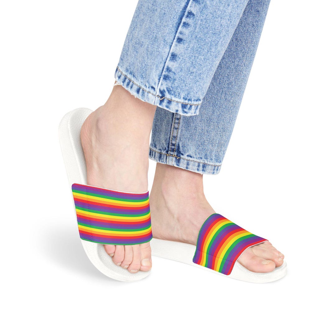 Gay Pride Sandals Vibrant Rainbow Removable-strap Exclusive Infinite ...