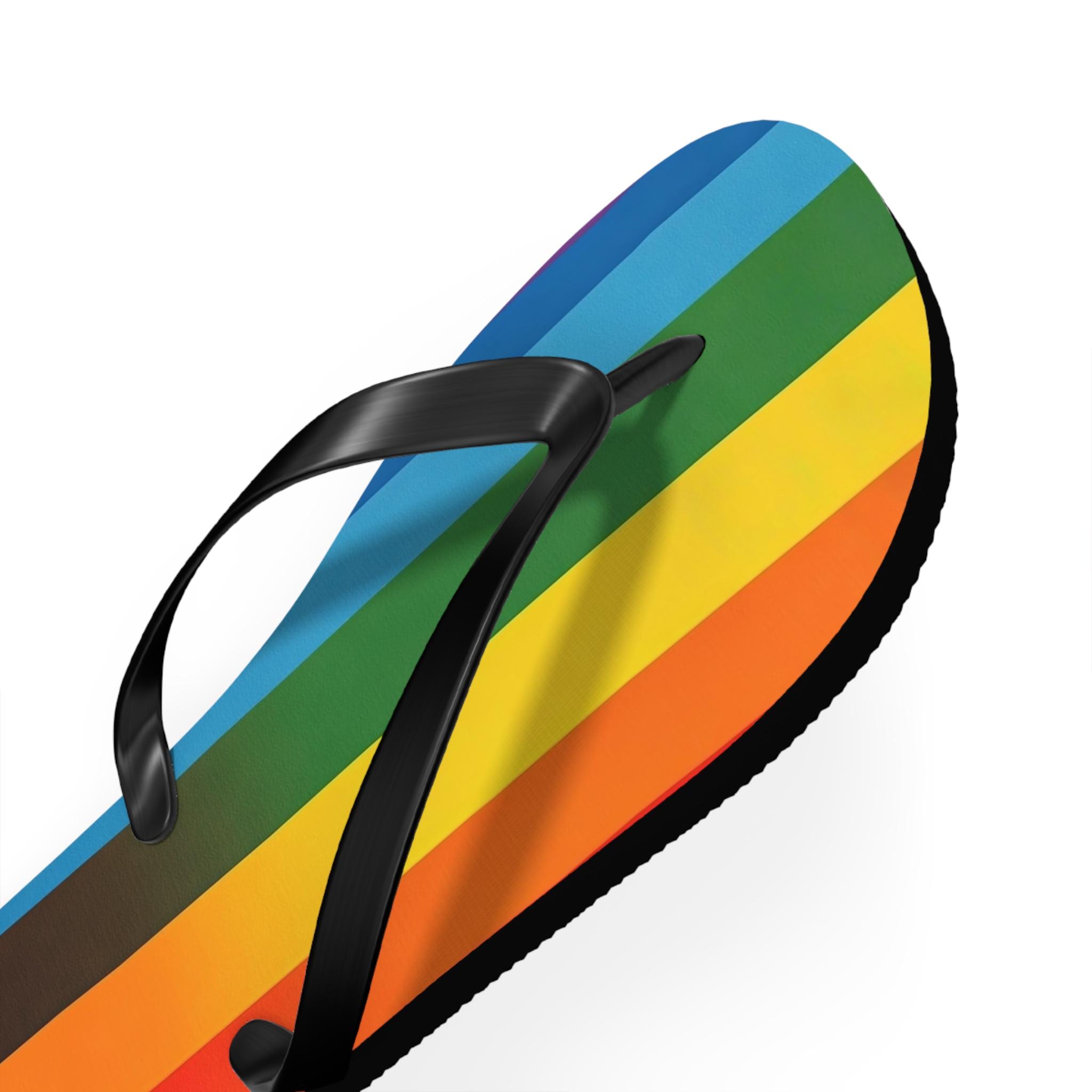 Gay Pride Flip Flops Rainbow Pattern Exclusive Design - Multiple Sizes ...