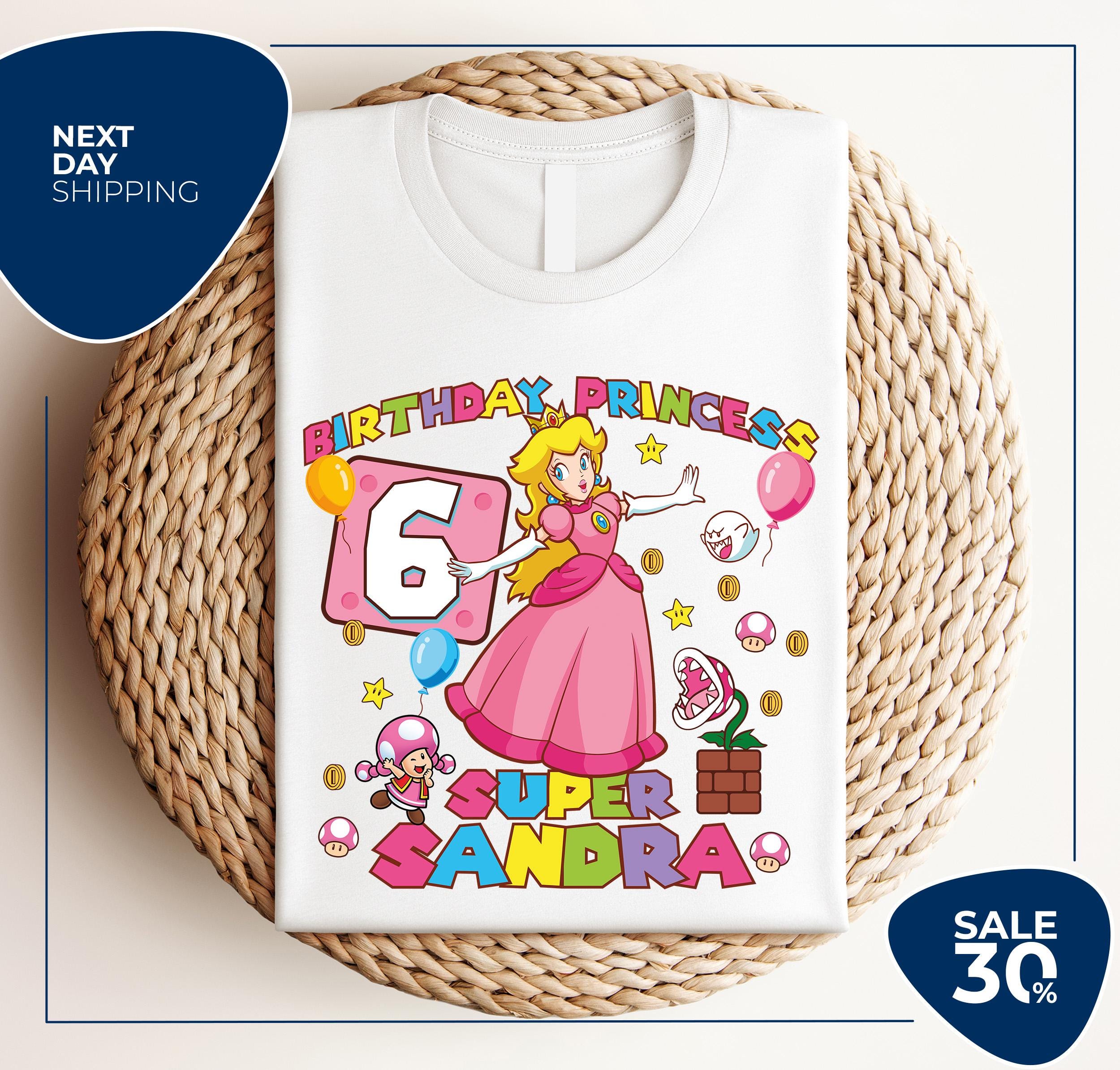 Custom Princess Peach Birthday Shirt | Princess Peach Birthday Designs ...