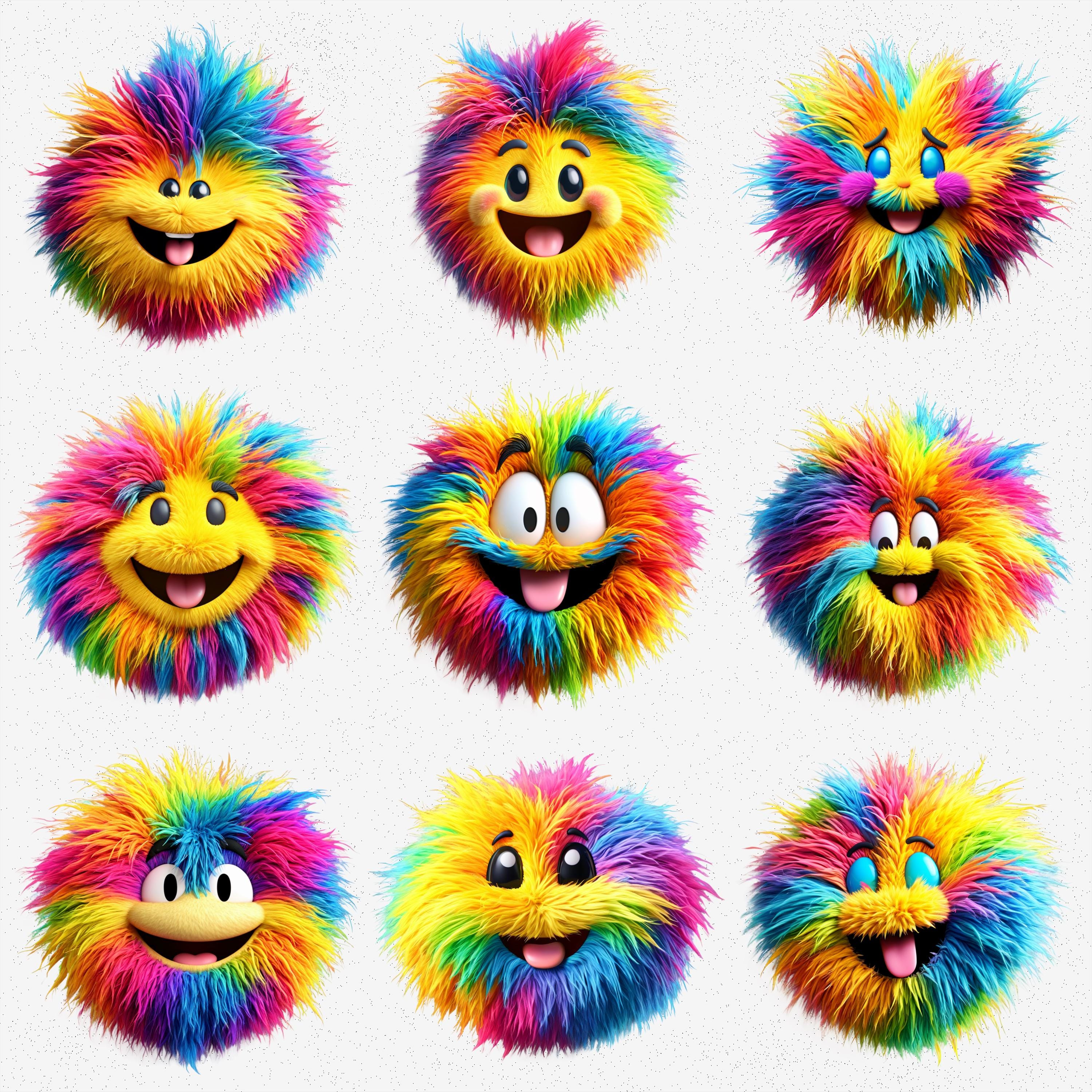 Colorful Smiley Face Emoji PNG - Happy Face Emotion Clipart & Stickers ...