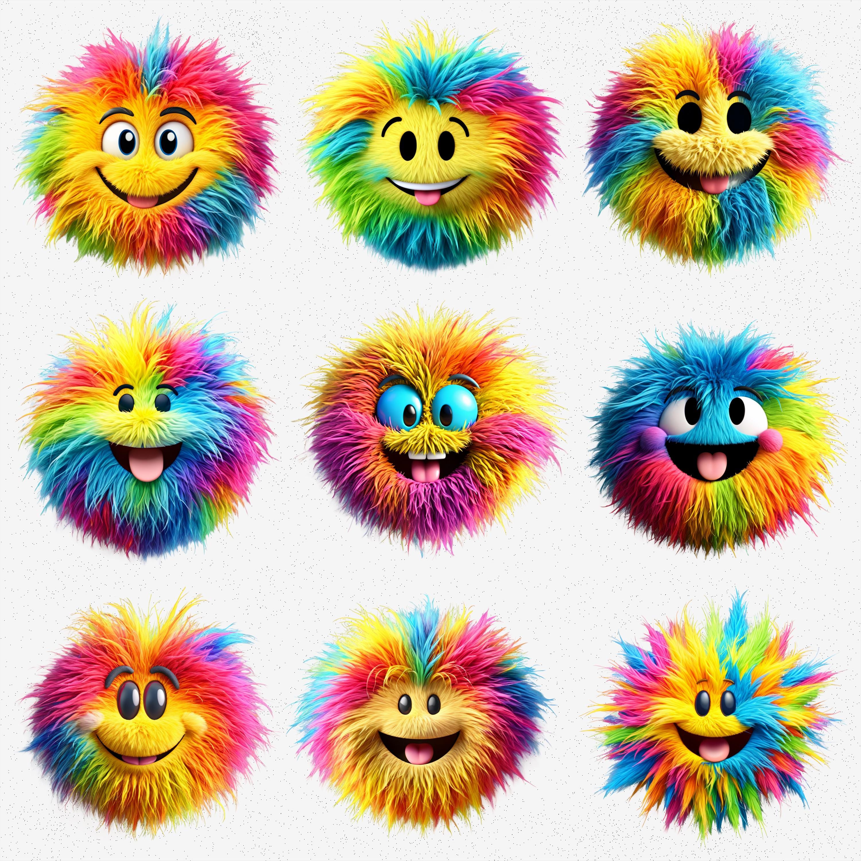 Colorful Smiley Face Emoji PNG - Happy Face Emotion Clipart & Stickers ...