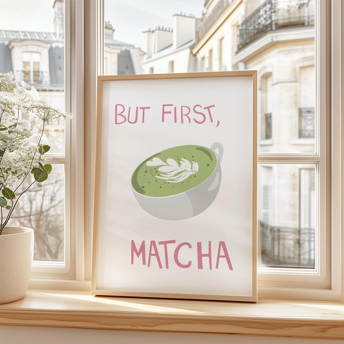 Matcha Latte Kitchen Wall Art Print, Cute Trendy Green Tea Poster ...