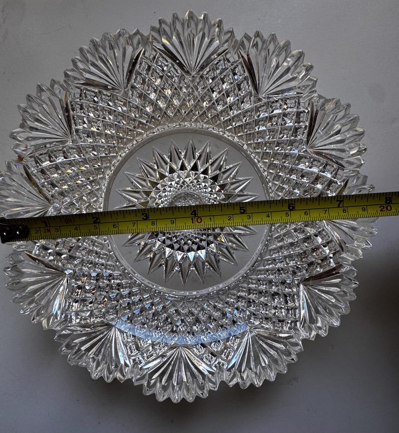 Vintage American Brilliant Period Lead Glass Bowl - Etsy