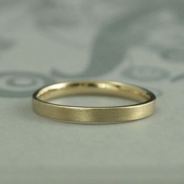 Flat Wedding Rings - Etsy