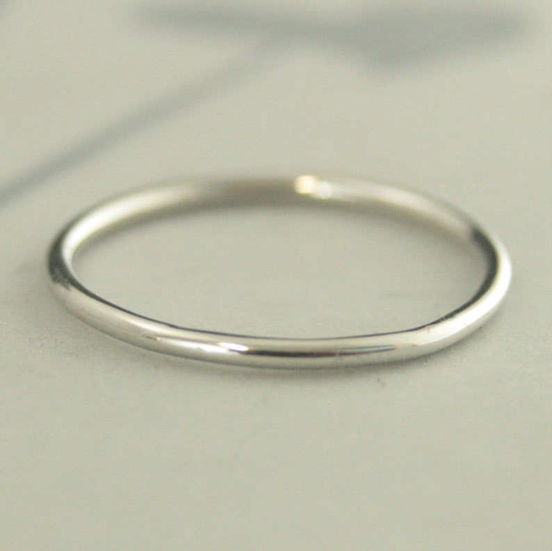 Platinum Band Spacer Ring 1.25mm Full Round Band Platinum Ring | Etsy