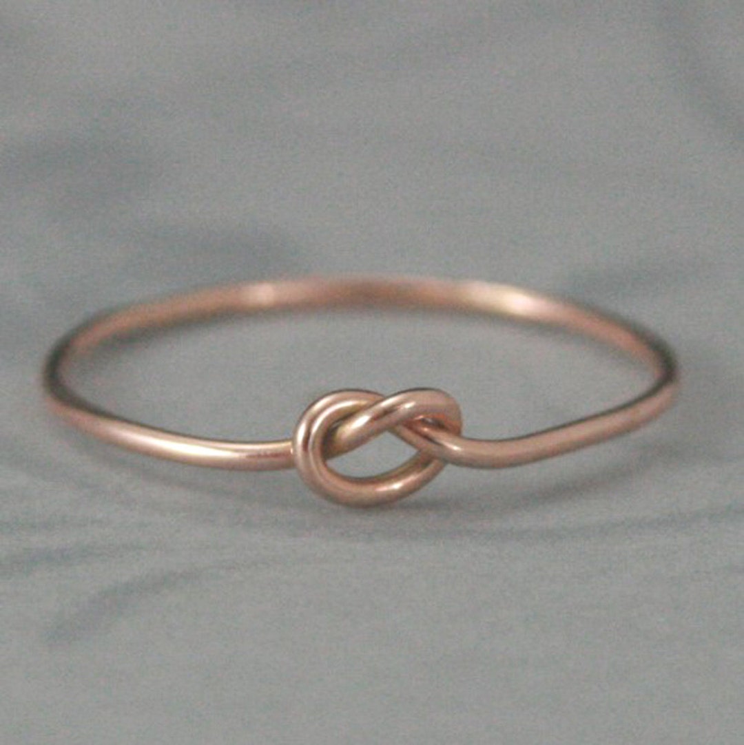 Solid 14K Gold Forget Me Knot Love Knot Ringhandmade Tie the - Etsy