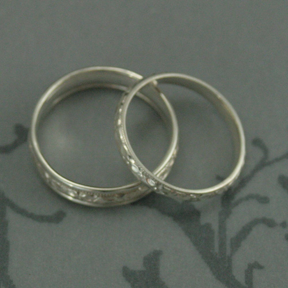 Silver Wedding Rings for Women Silver Ring Men's Wedding | Etsy