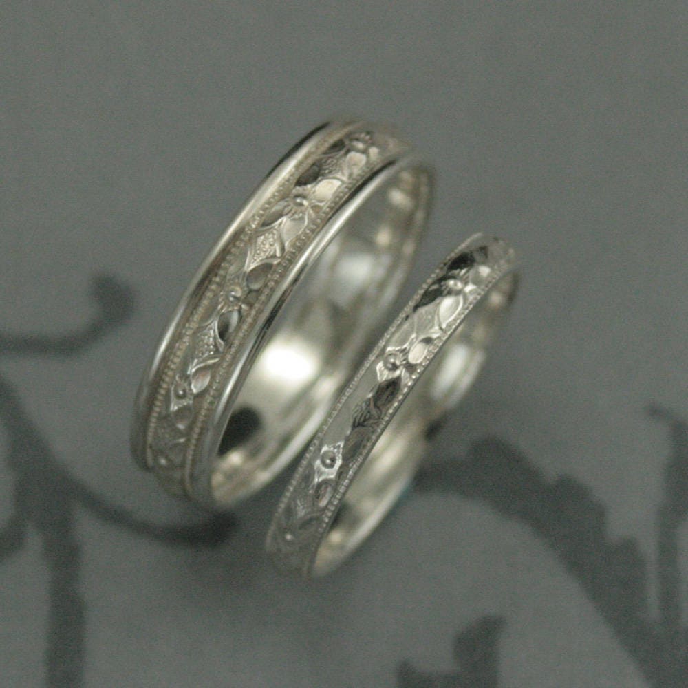 Silver Wedding Rings for Women Silver Ring Men's Wedding | Etsy