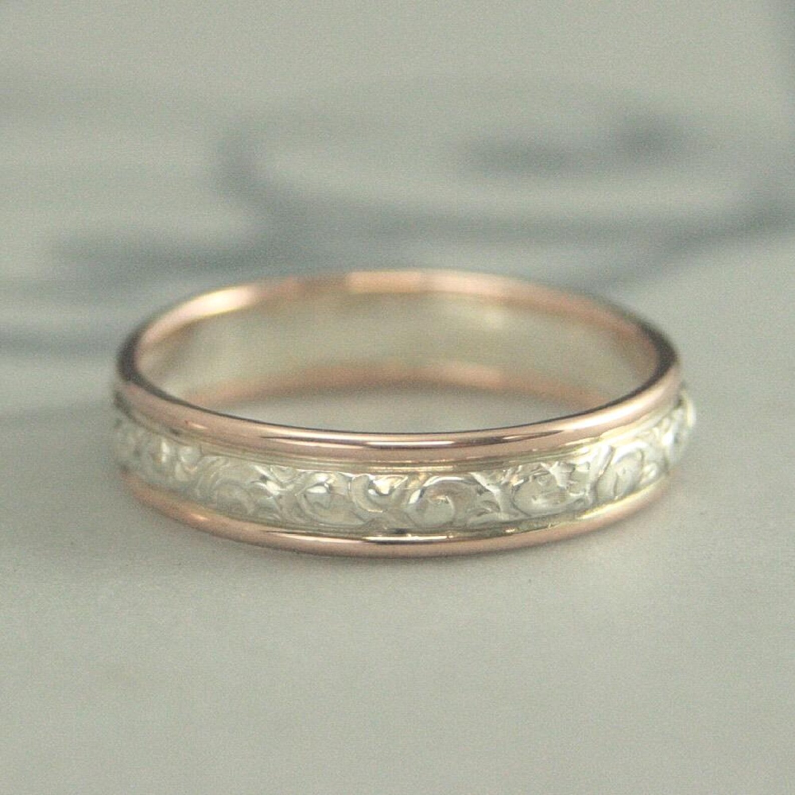 Band Men’s Wedding Ring Women’s Wedding Band Gold and Silver Ring Multi ...
