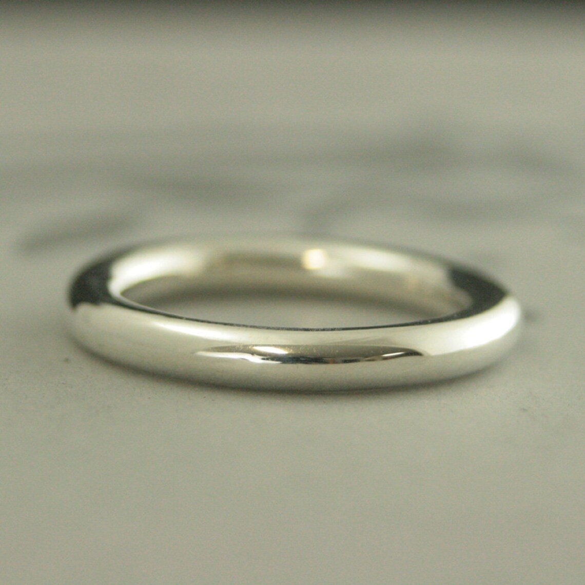 Band Full Round Ring Rounded Band 3mm Ring Silver Stacking - Etsy
