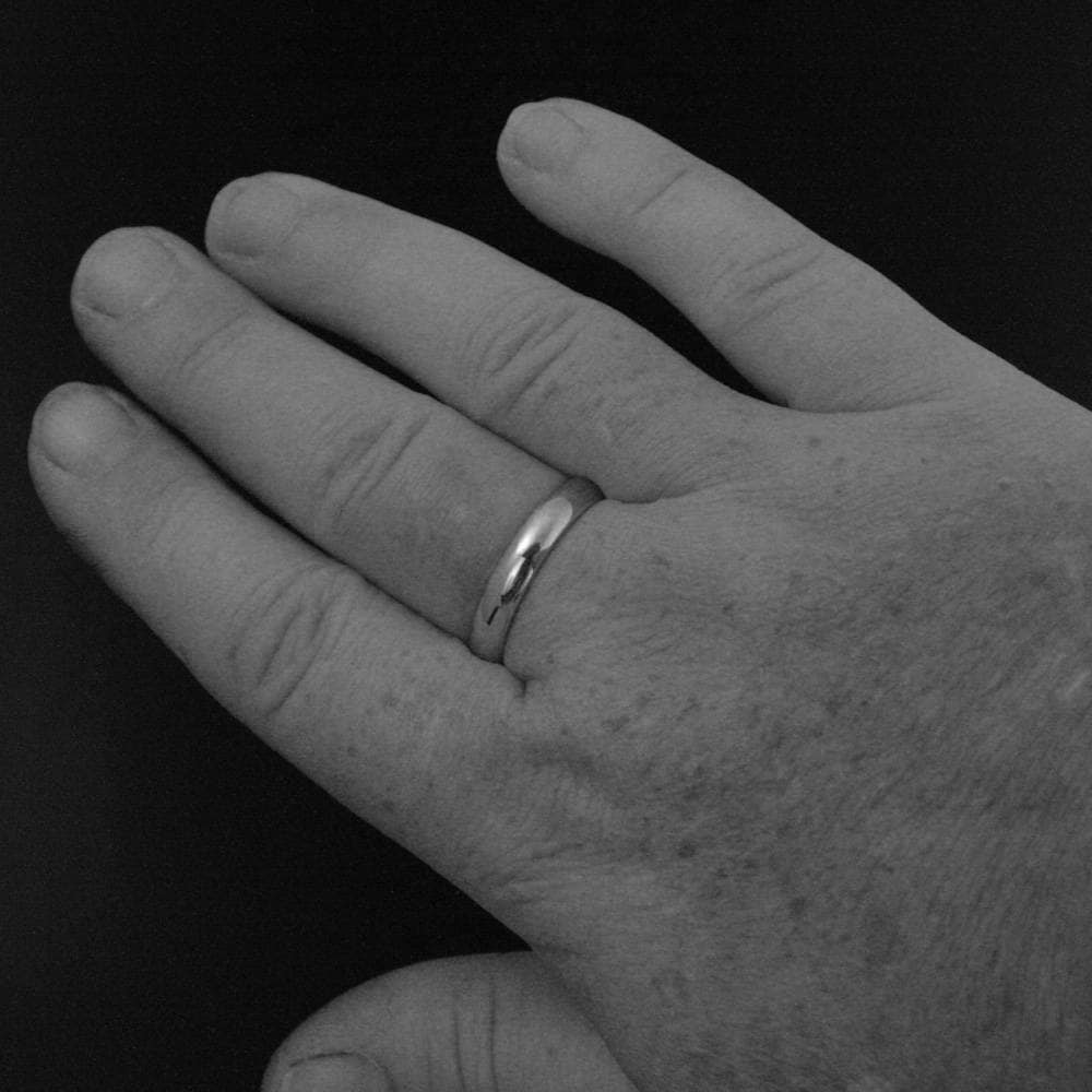 Comfort Fit Ring Sterling Silver Band Mens Wedding Ring Womens - Etsy