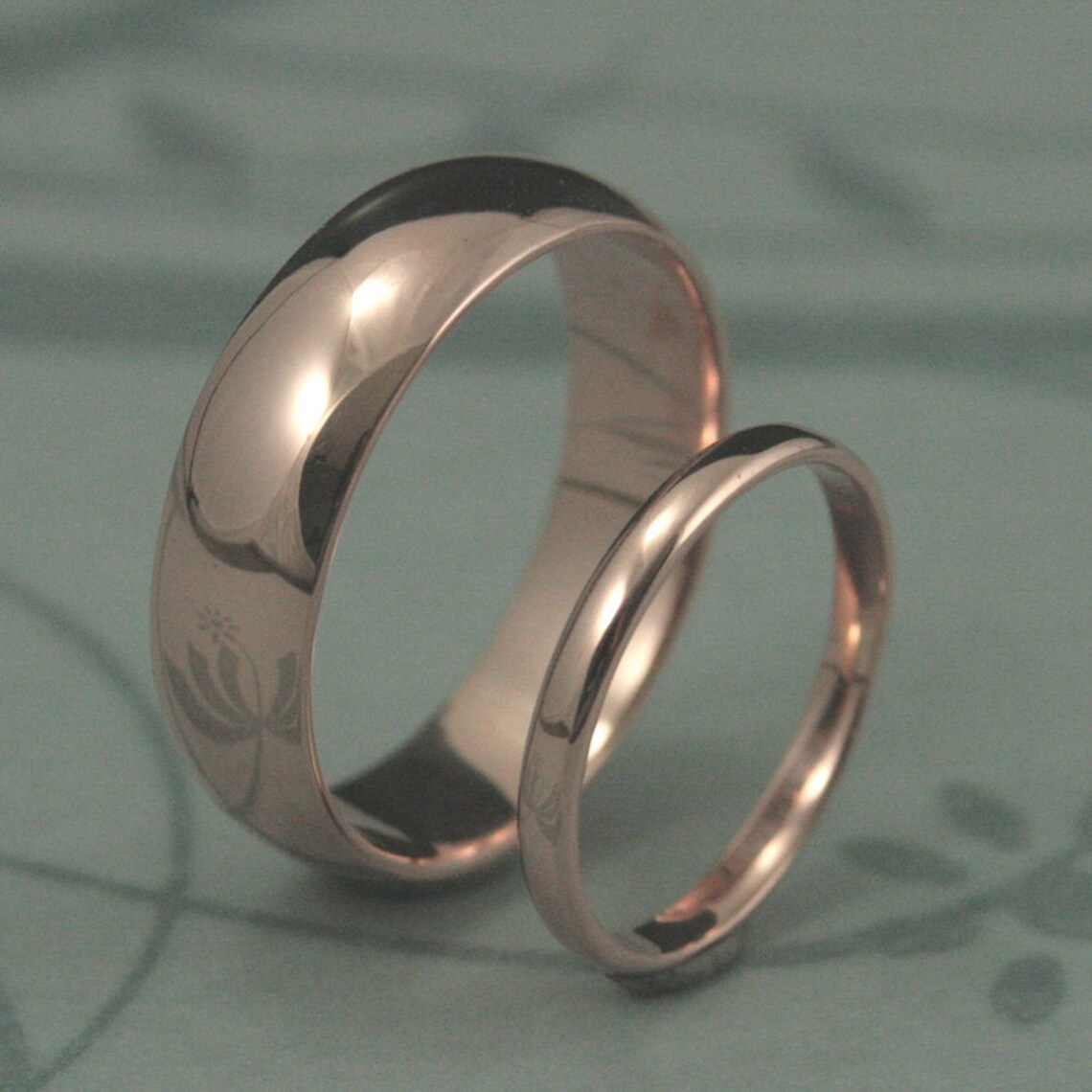 Perfect Pairsolid 14K Gold Wedding Ring Setyour Choice of - Etsy