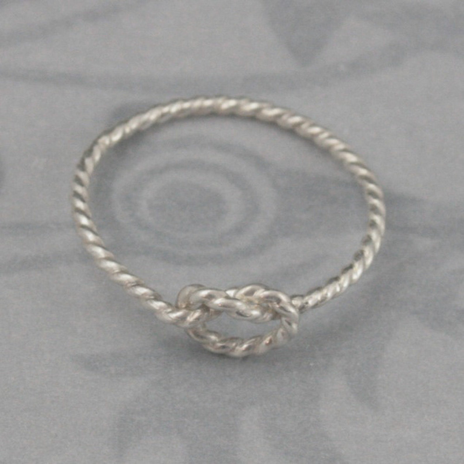Nautical Knot Love Knot Ring in Solid Sterling - Etsy