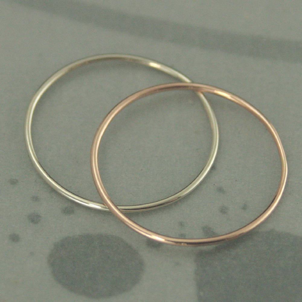 Thin Gold Bandthread of Goldwhite Gold Ringwhite Gold | Etsy