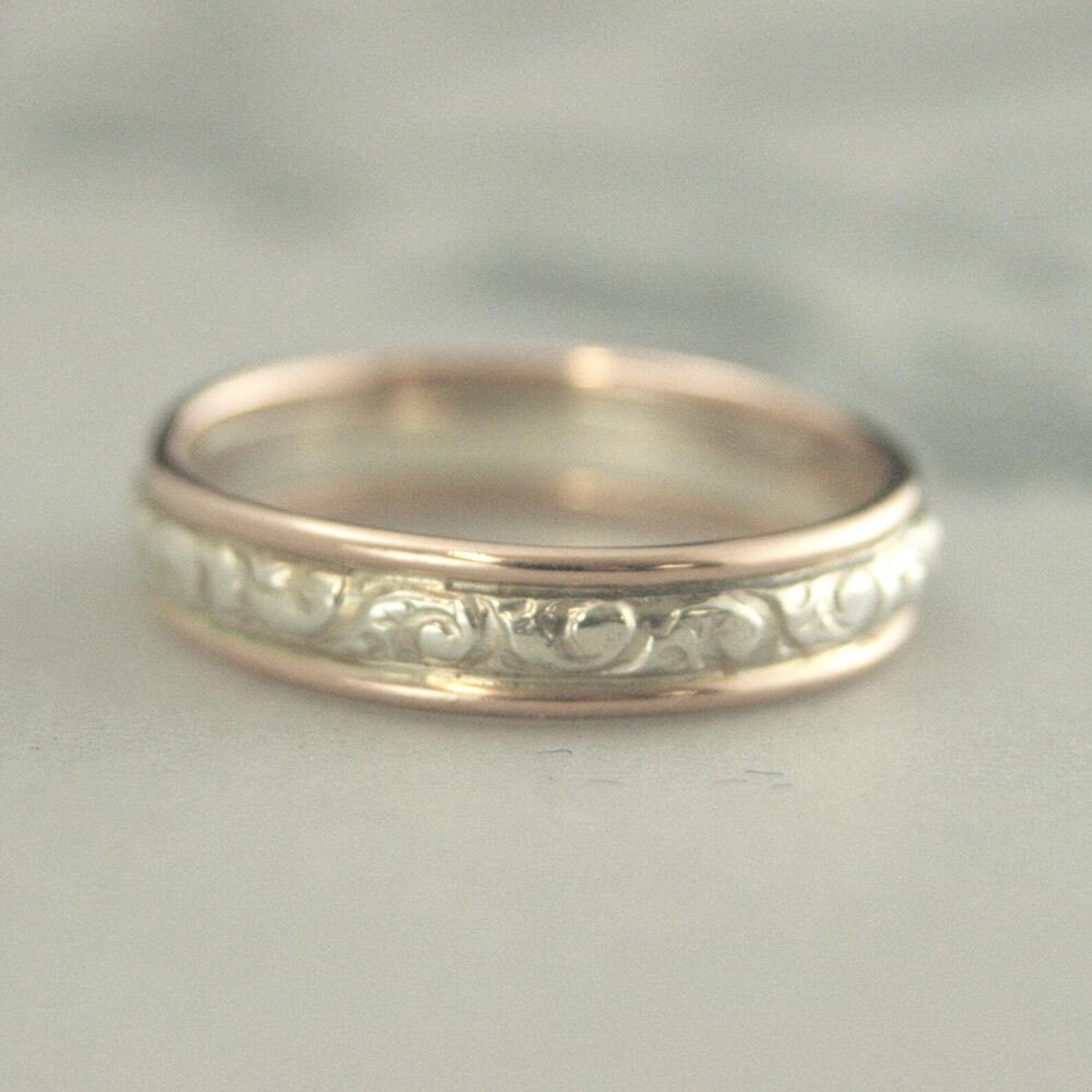 Band Men’s Wedding Ring Women’s Wedding Band Gold and Silver Ring Multi ...