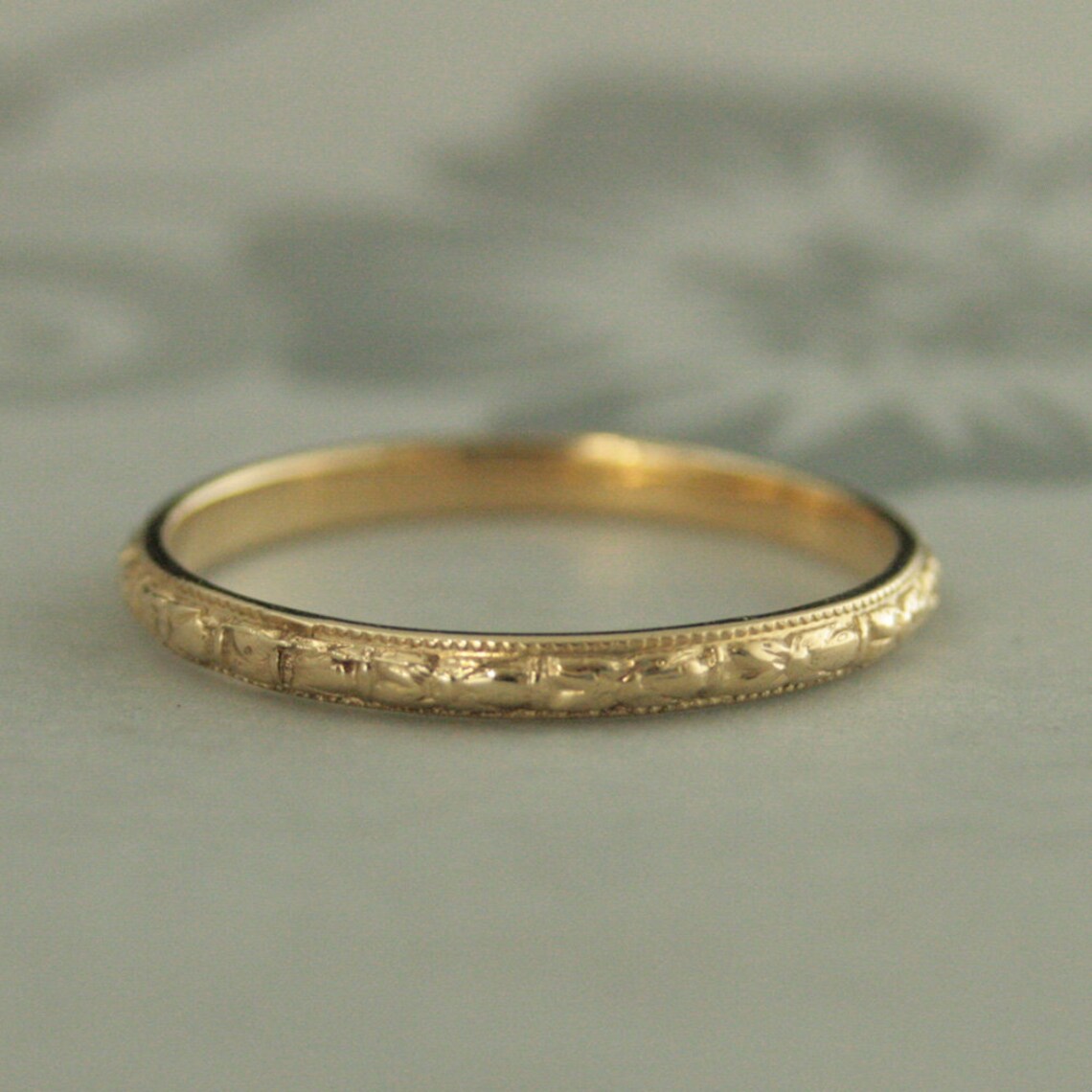 Milgrain Wedding Band Women's Wedding Ring Antique Style | Etsy