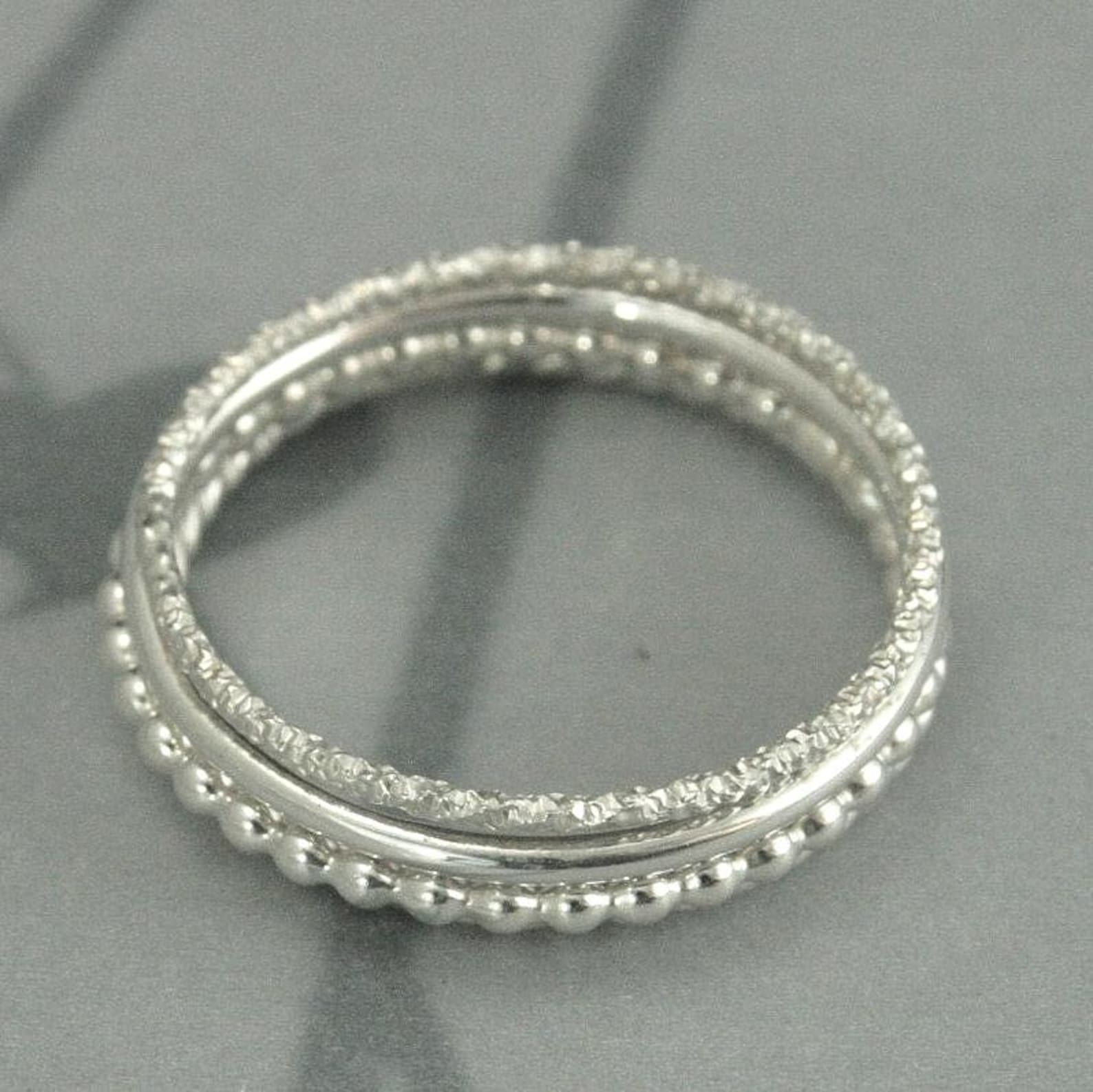 Tinsel Ring--tiny Sterling Silver Textured Stacking Ring--sterling ...