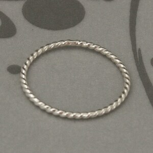 Silver Rope Ringthin Silver Twist Stacking Ringone Solid - Etsy