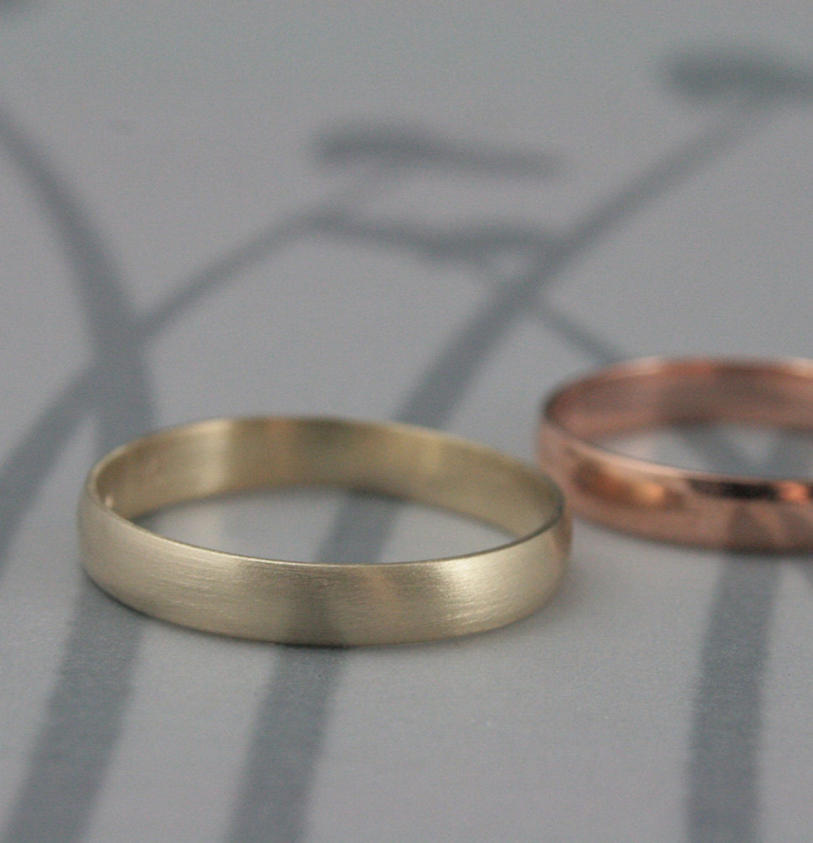 Classic Wedding Ring Traditional Wedding Band 14K Gold Low - Etsy